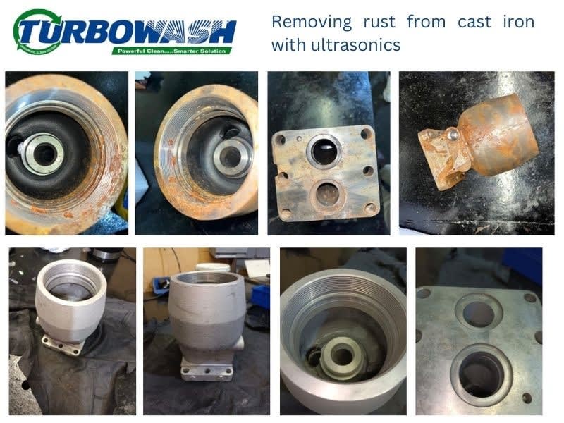 Removing rust from cast iron with ultrasonics - turbowash.ie